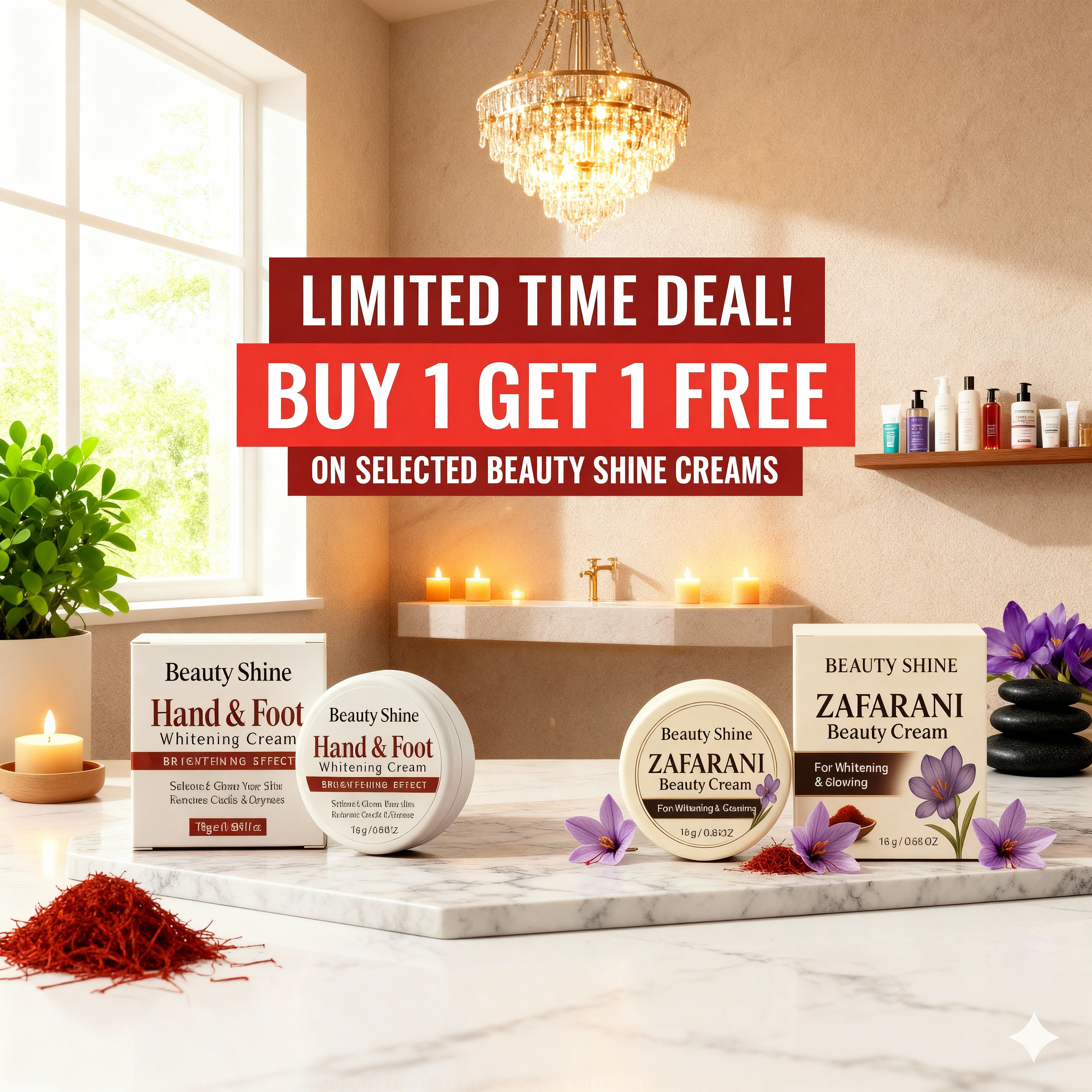 Zafarani Beauty Cream + Hand & Foot Whitening Cream Gift 🎁 – Beauty Shine
